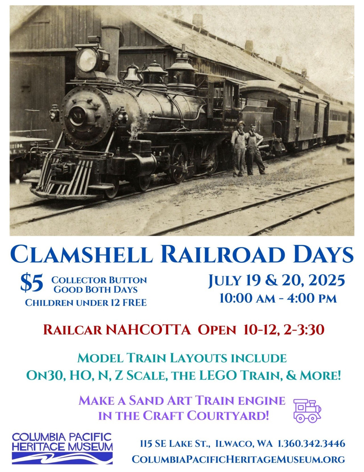 Clamshell Railroad Days 2025 - Columbia Pacific Heritage Museum